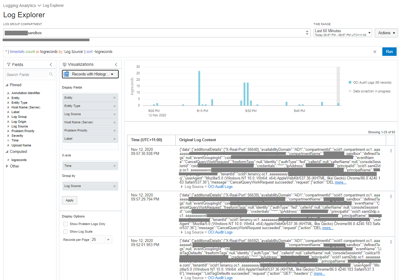 Getting Insights with OCI Audit Log with Logging Analytics (via Service ...